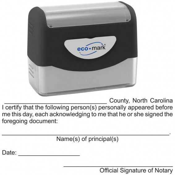 North Carolina Notary Acknowledgment Stamp | Notary.net