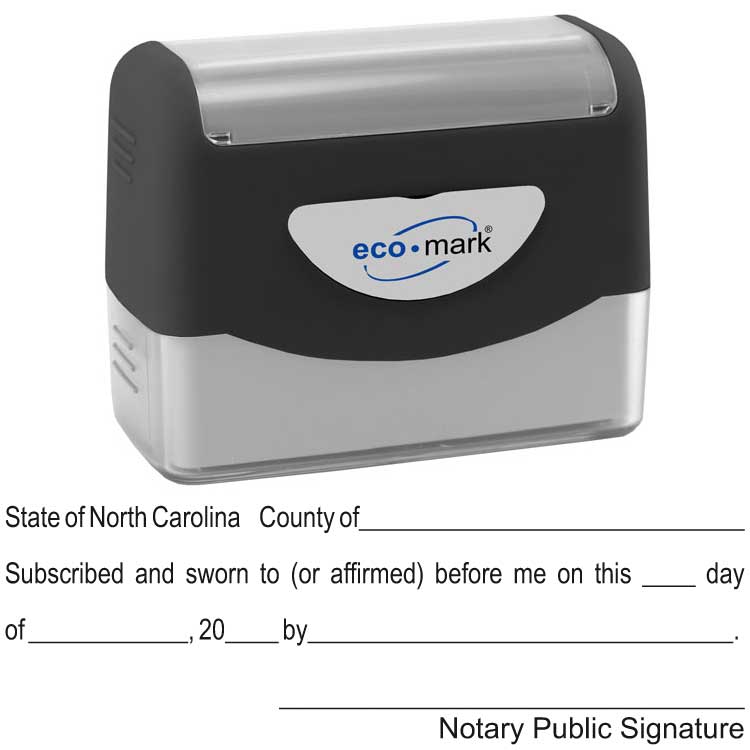 North Carolina Jurat Stamp Notary