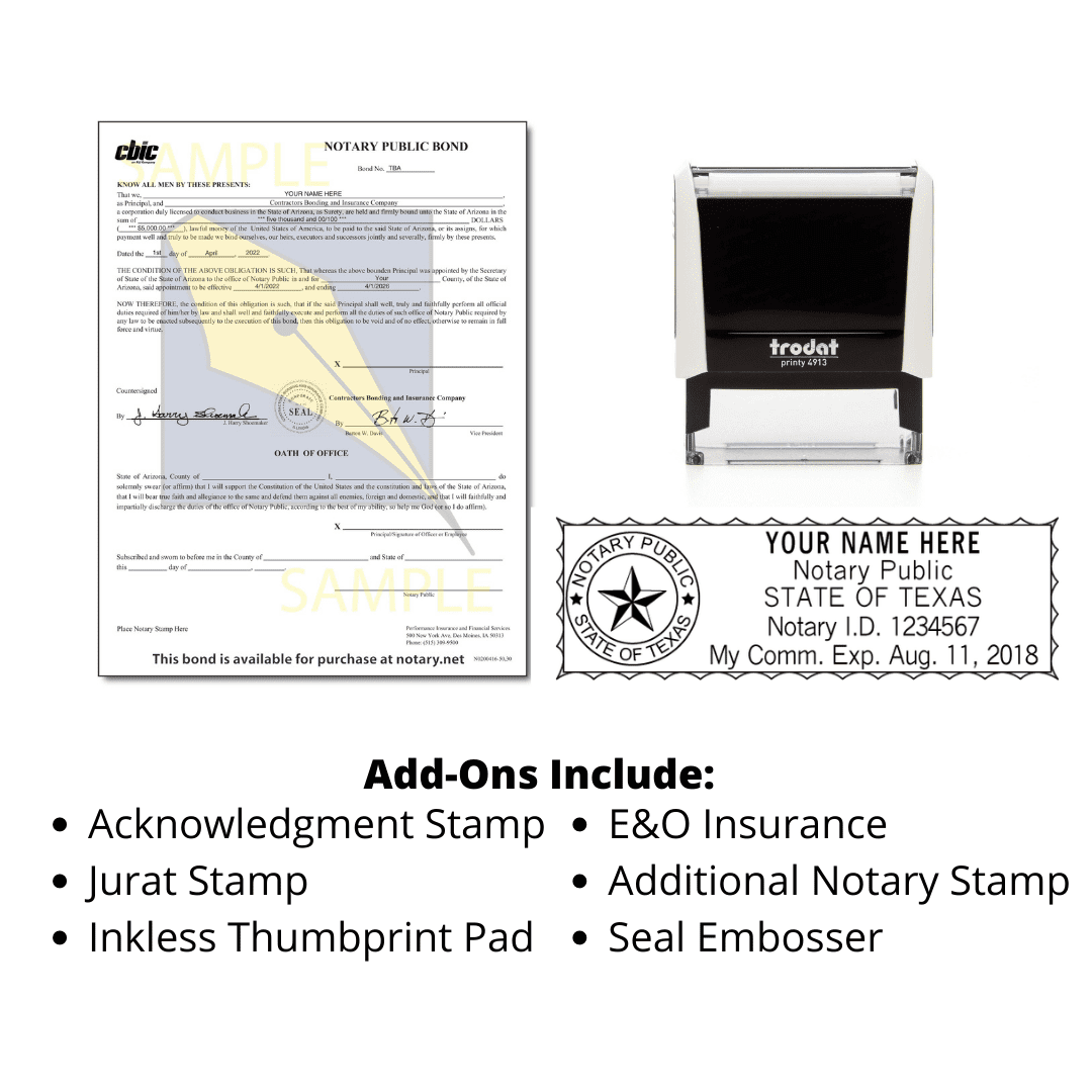 Texas Notary Supplies Package » Notary.net